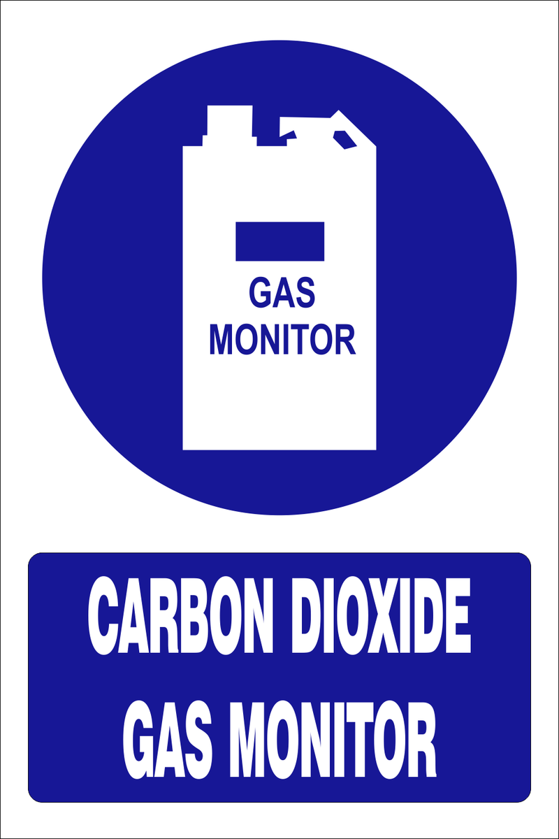 Carbon Dioxide Gas Monitor Safety Sign Mv017a Safety Sign Online