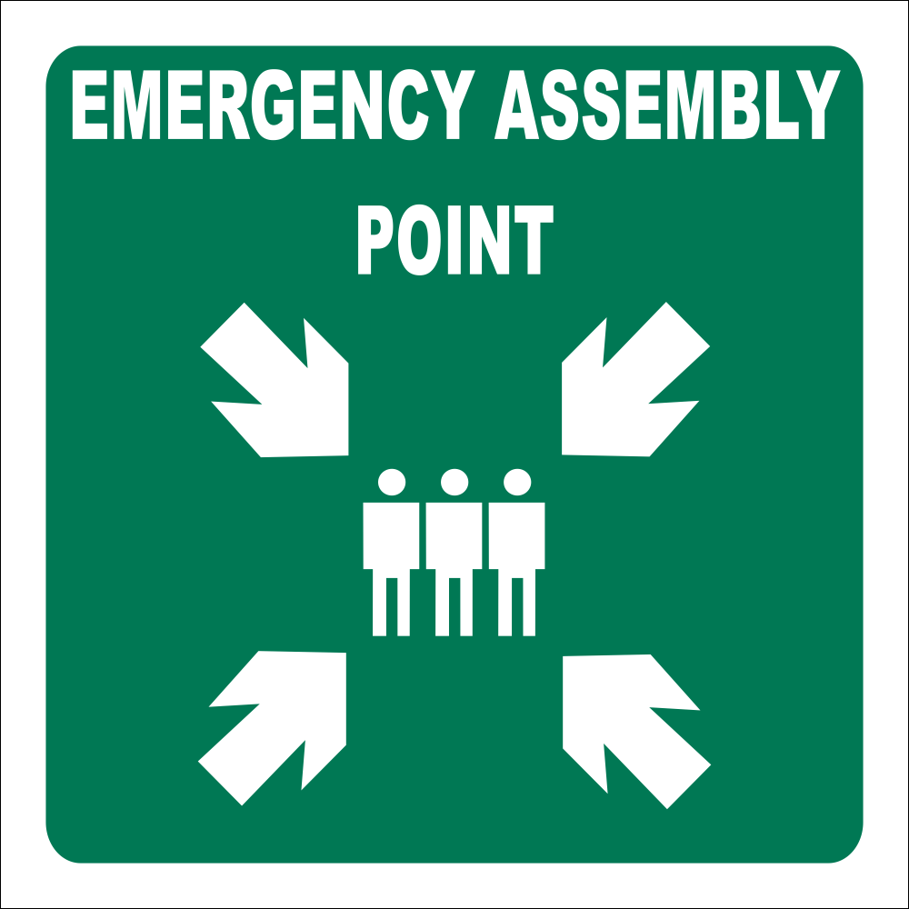 Emergency Assembly Point safety sign (GA26) | Safety Sign Online Emergency Assembly Point safety sign (GA26) | Safety Sign Online