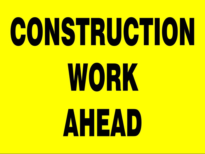 Construction Work Ahead safety sign (C88) | Safety Sign Online