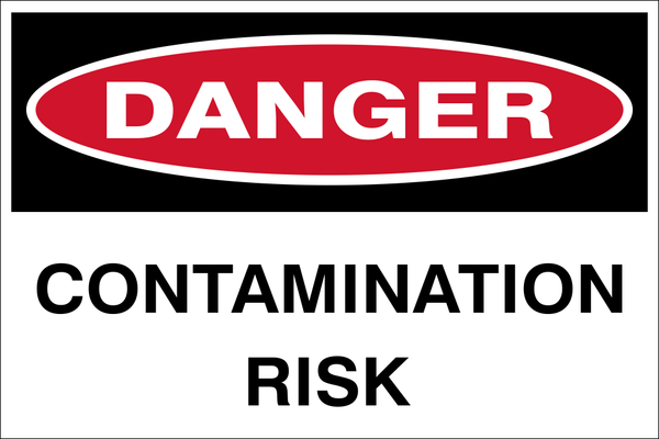 Danger : Contamination risk safety sign (DAN073) | Safety Sign Online