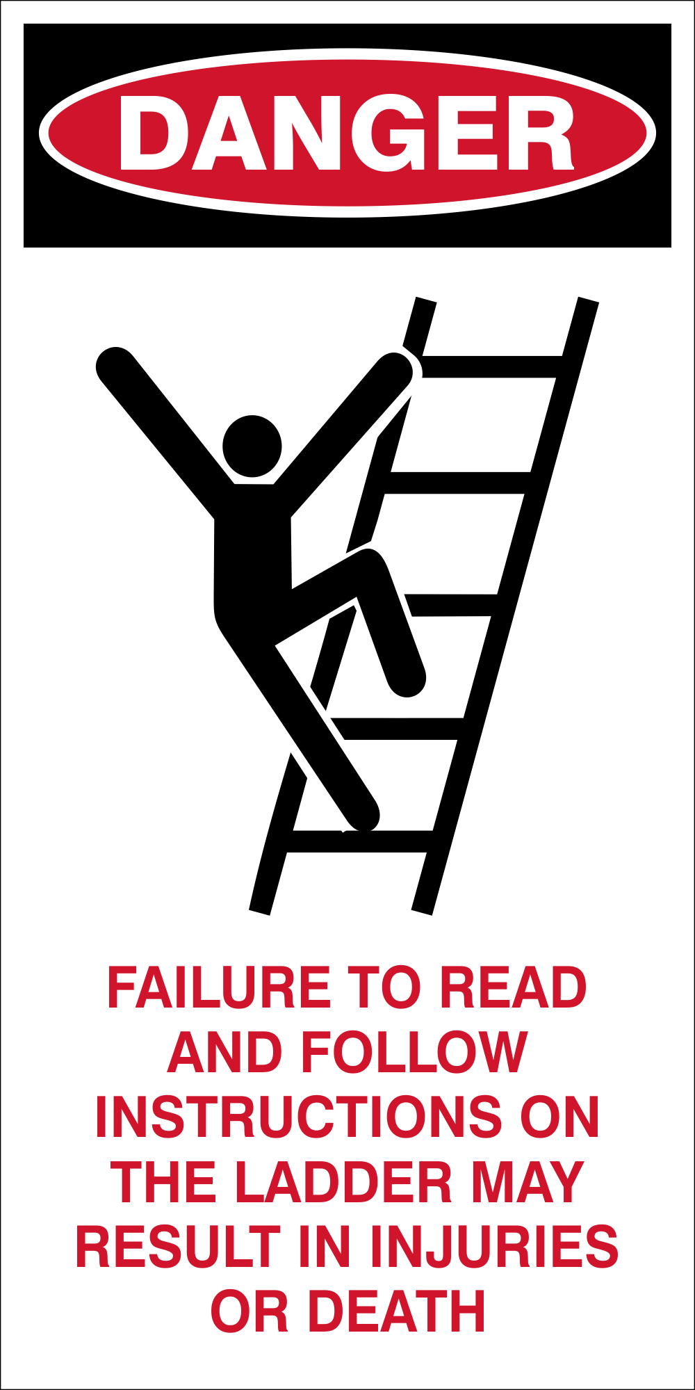 Danger : Failure to read and follow instructions| Safety Sign Online