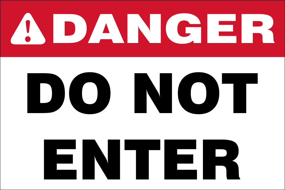 Danger Do Not Enter Sign High Voltage Inside Do Not Enter Sign Save
