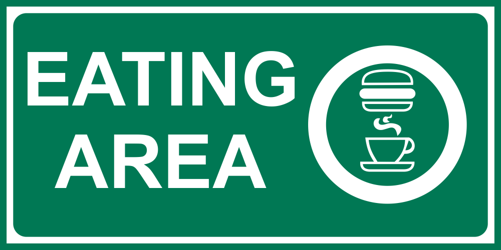 Eating Area safety sign (IN39) | Safety Sign Online