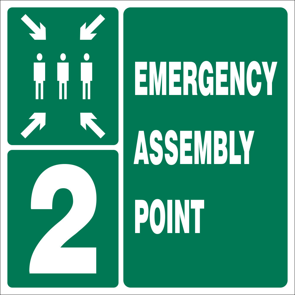 Emergency Assembly Point safety sign (GA 26.2) | Safety Sign Online