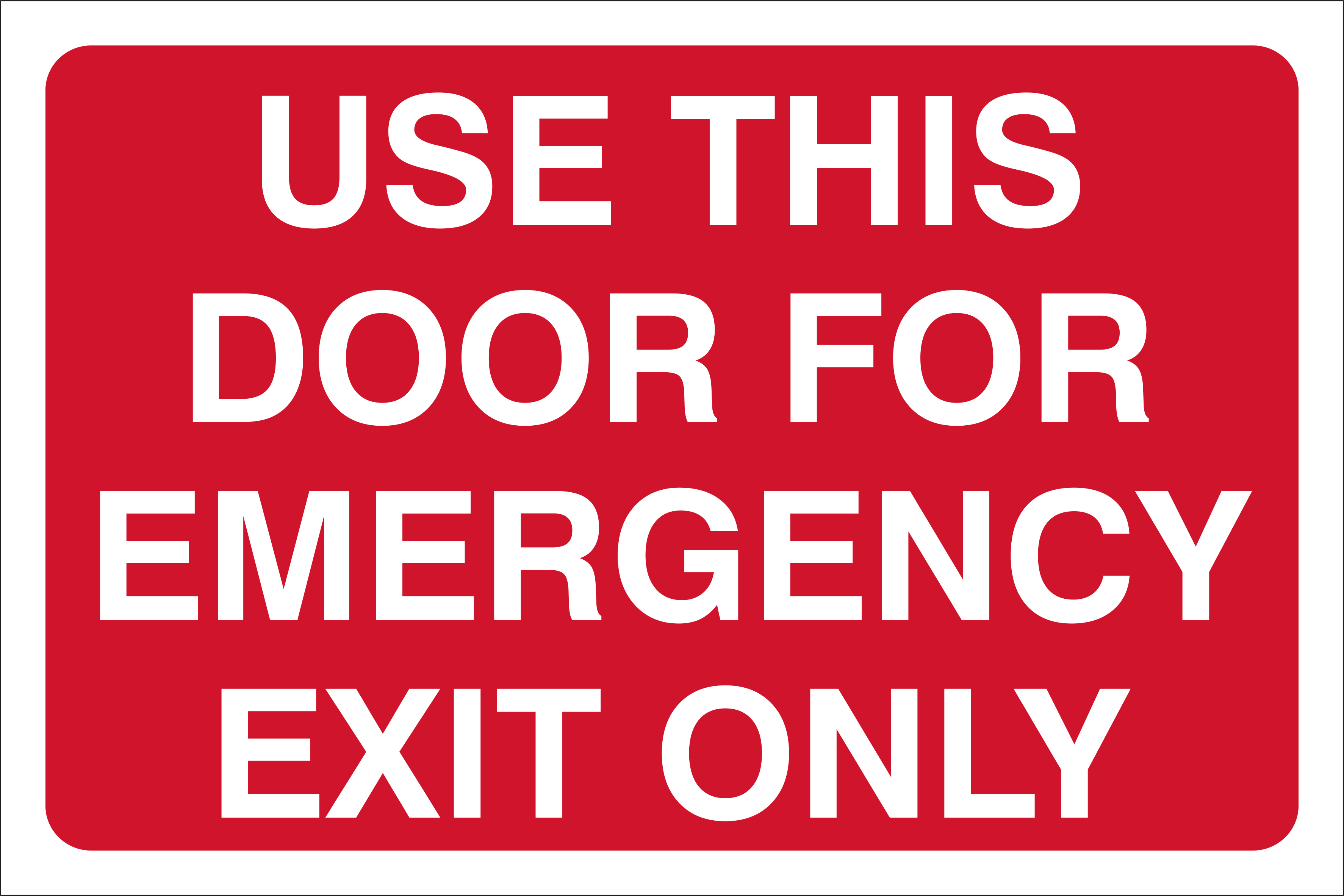 Use this door for emergency exit only safety | Safety Sign Online