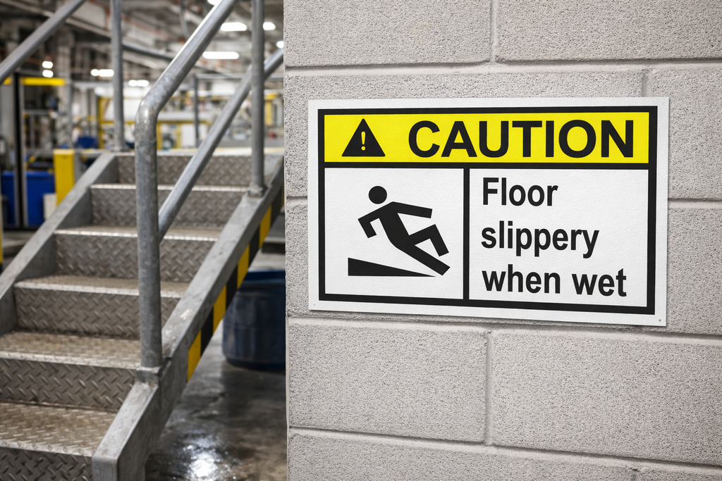 Caution Floor Slippery When Wet Sign