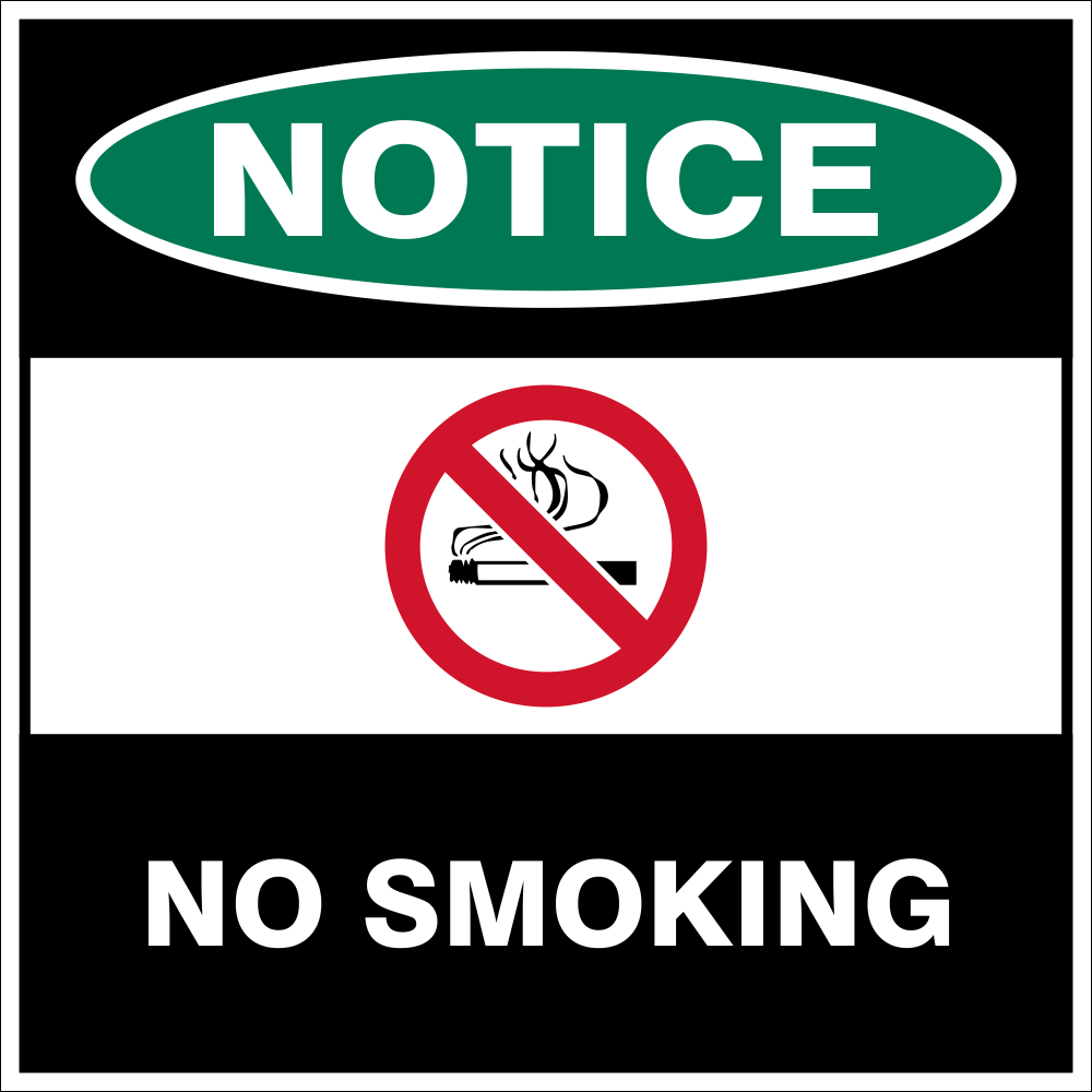 Notice : No Smoking safety sign (NTE2) | Safety Sign Online