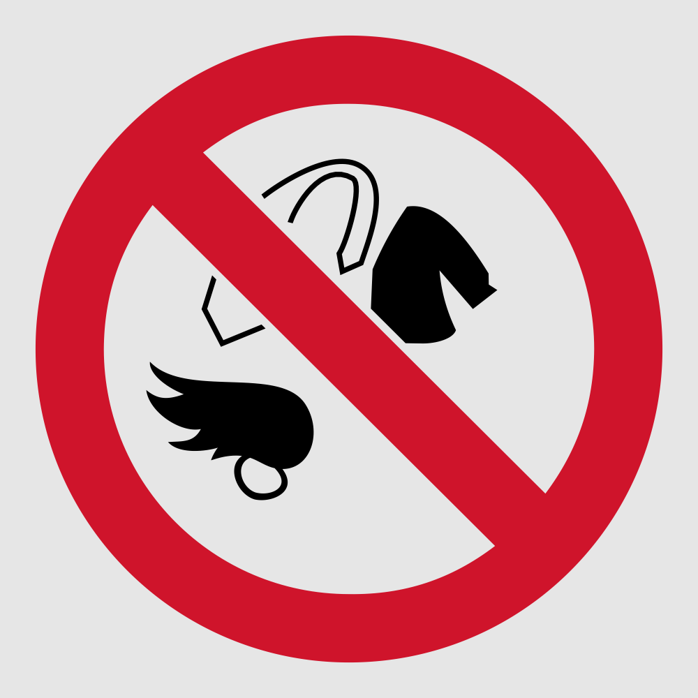 No Loose clothing etc reflective safety sign| Safety Sign Online