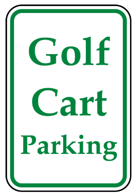 Golf cart parking safety sign (SR01) | Safety Sign Online