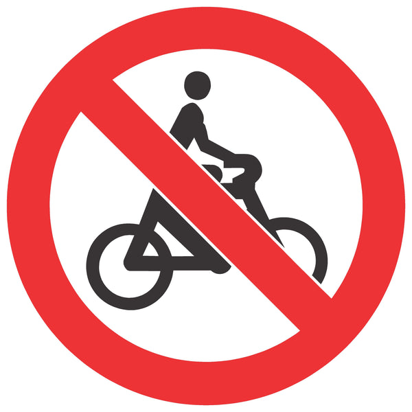 No Cycling safety sign (PV7)190x190 mm / ABS Plastic | Safety Sign Online