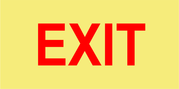 SABS Exit (Red) photoluminescent safety sign (E6) | Safety Sign Online