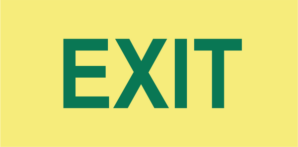 SABS Exit (Green) photoluminescent safety sign. (E6A) | Safety Sign Online