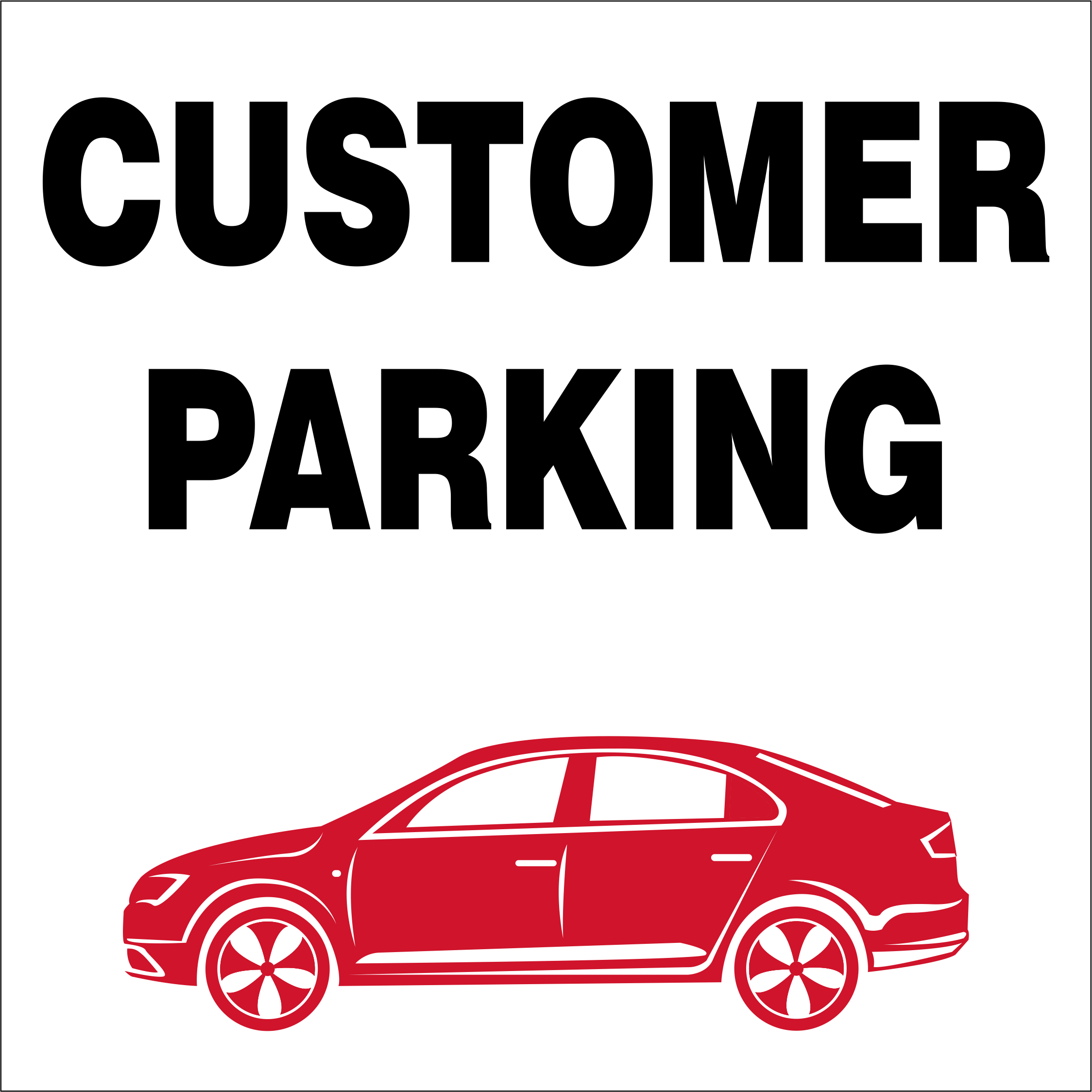 Customer parking safety sign (CUP01) | Safety Sign Online