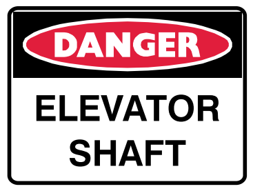 Danger : Elevator Shaft safety sign (DAN041) | Safety Sign Online