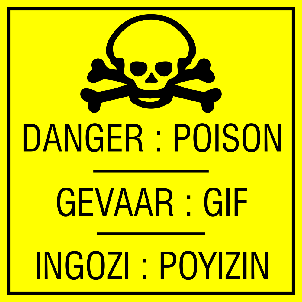 Danger : Poison , Gif, Poyizin safety sign (HW119) | Safety Sign Online