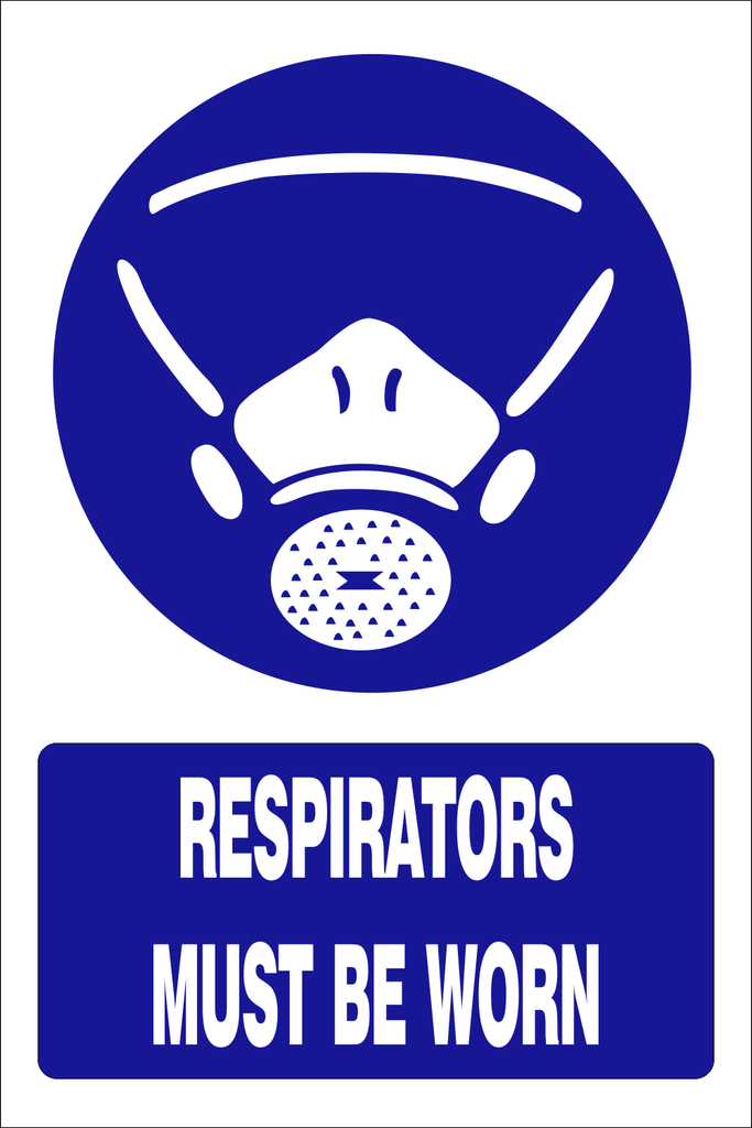 Respirators must be worn safety sign (MV002A) | Safety Sign Online