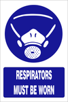 Respirators must be worn safety sign (MV002A) | Safety Sign Online