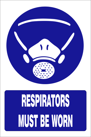 Respirators must be worn safety sign (MV002A) | Safety Sign Online