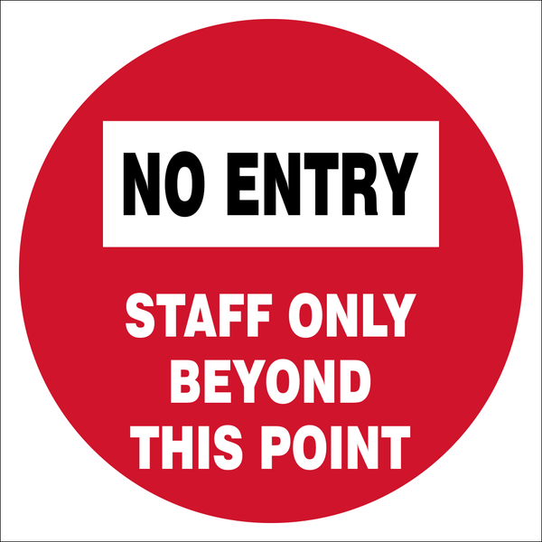 No Entry Staff safety sign (NE1) | Safety Sign Online