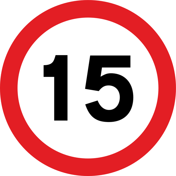 15km Speed Limit road sign (R201) 15 | Safety Sign Online